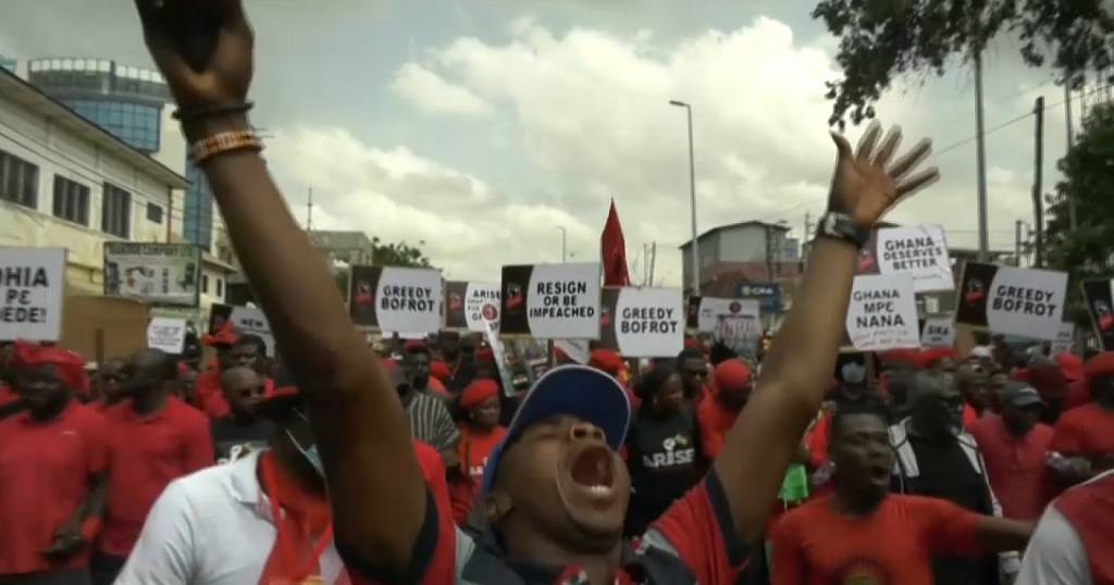 Ghanaians take to the streets demanding resignation of President Akufo ...