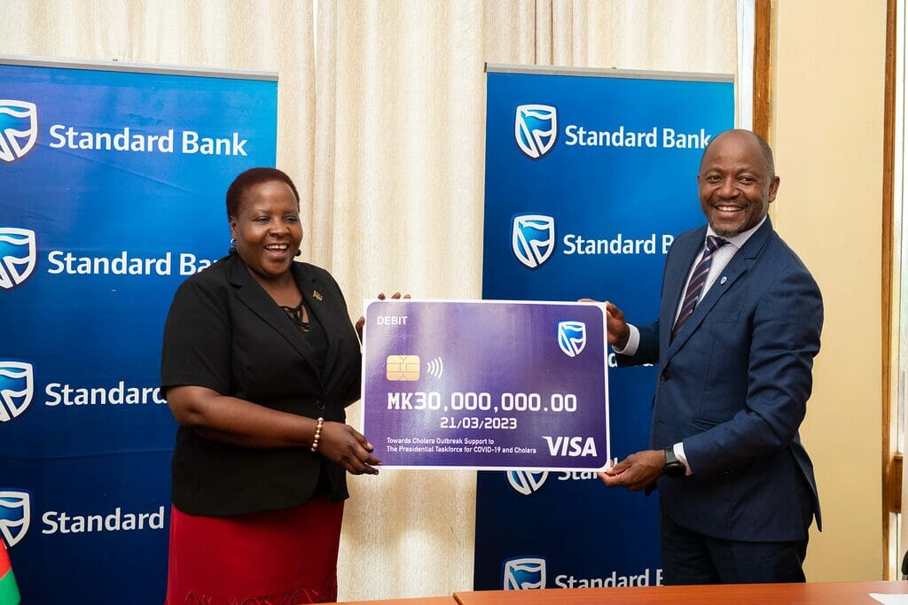 Standard Bank donates MK30M to Presidential Initiative towards Cholera ...