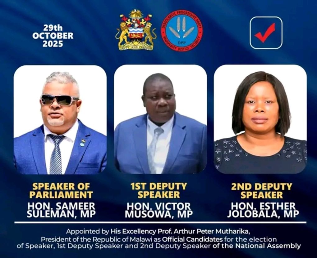 A crucial moment for Malawi’s Parliament: Why Sameer Suleman, Victor ...