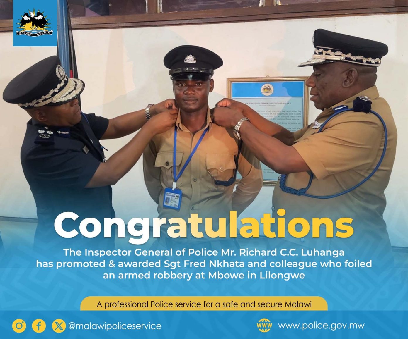 Sharp Focus: Malawi Police Chief Luhanga's bold move promotes brave ...