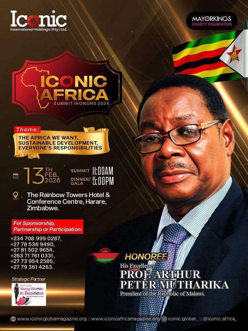 Malawi leader Mutharika nominated for prestigious Iconic Africa Honours ...